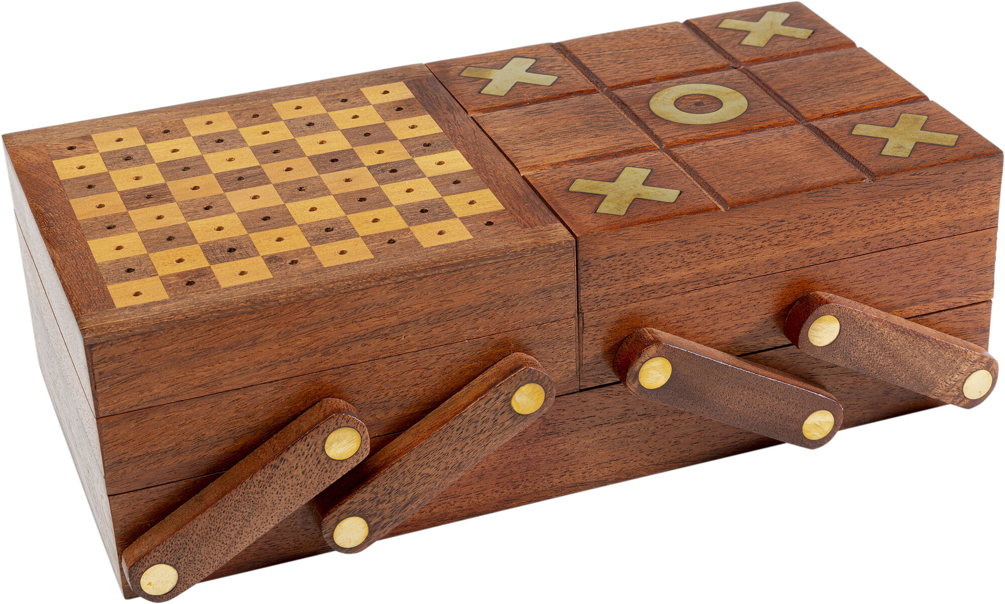 Zestaw do gier mini w drewnianym pudełku 23x13 cm 55298 » Kare Design ...