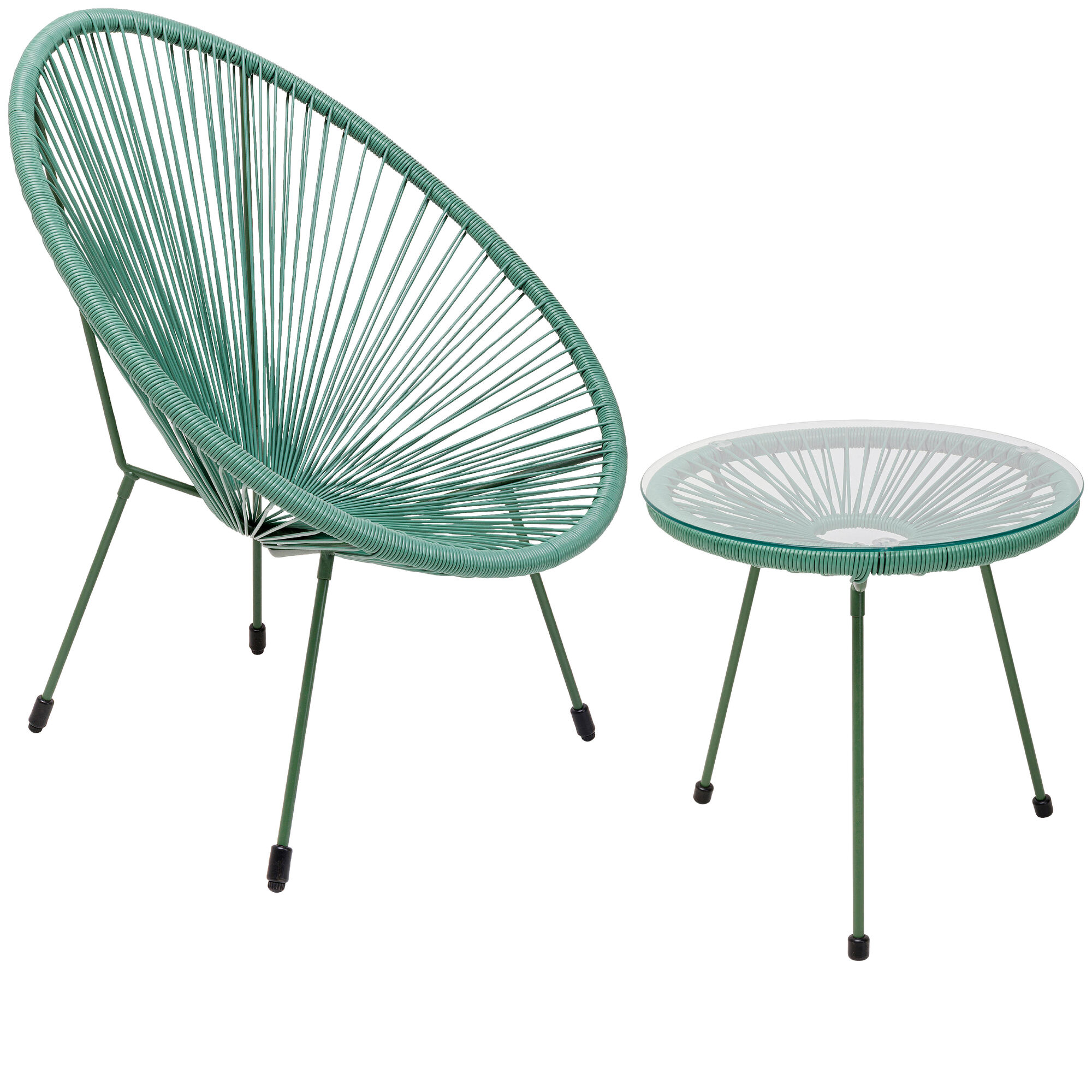 Acapulco Stol med Bord Mono - Grön - KARE Design